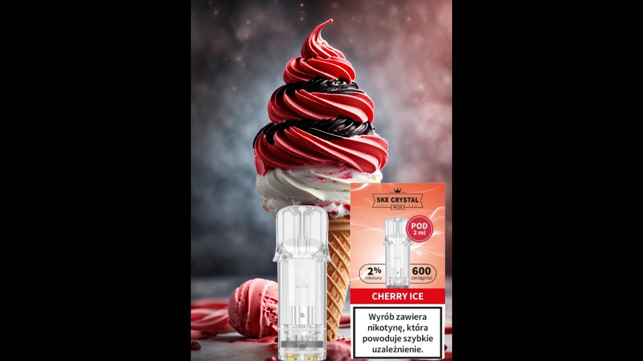 VAPE HEAVEN SKE CRYSTAL Cherry Ice - jednorazowy wymienny wkład - YouTube