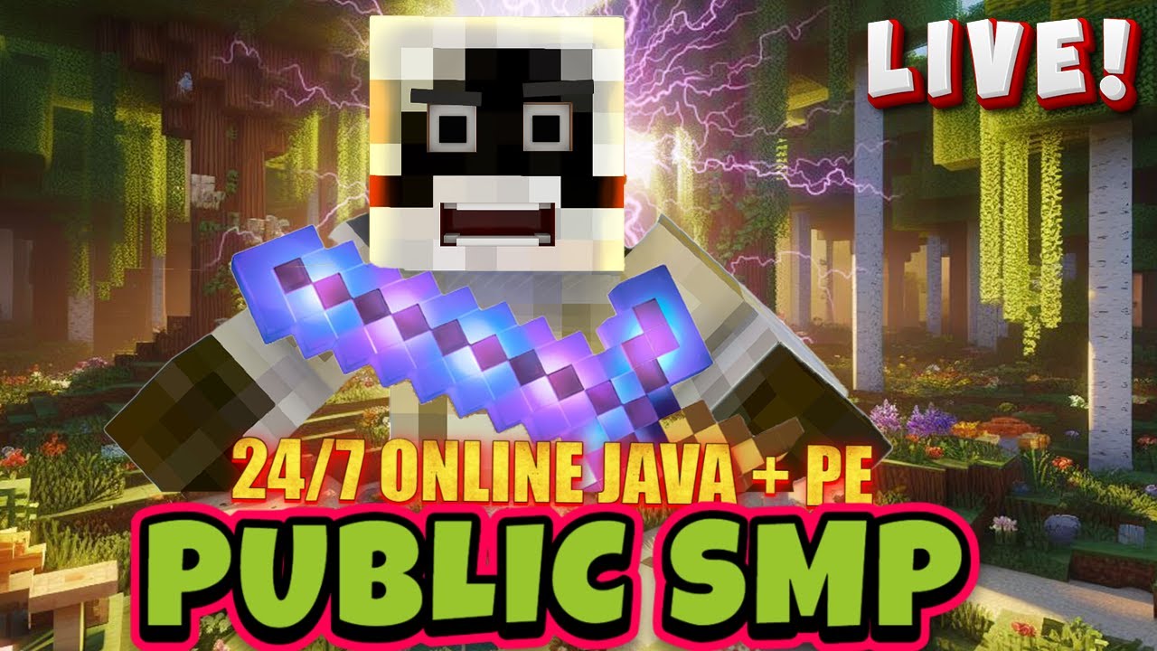 PVP Battle Kal - Public SMP 24/7 Java + PE Edition | Minecraft Live # ...