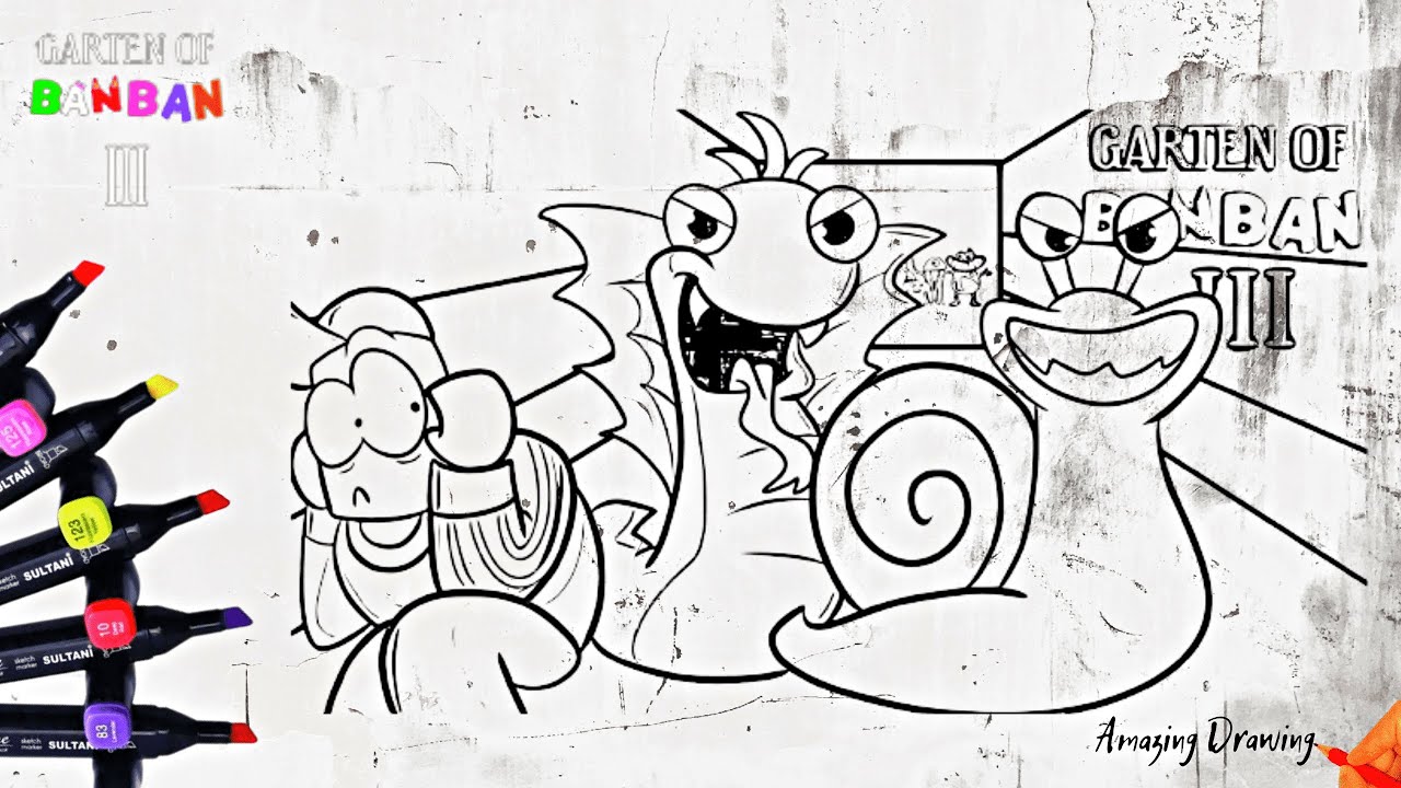 How to color easy Garten of BanBan 3 #25 / How to Color Banban 3 ...