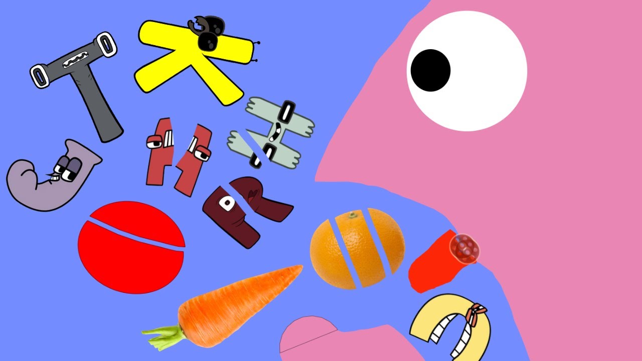Automatic Alphabet Lore Letters Eating In Algodoo - YouTube