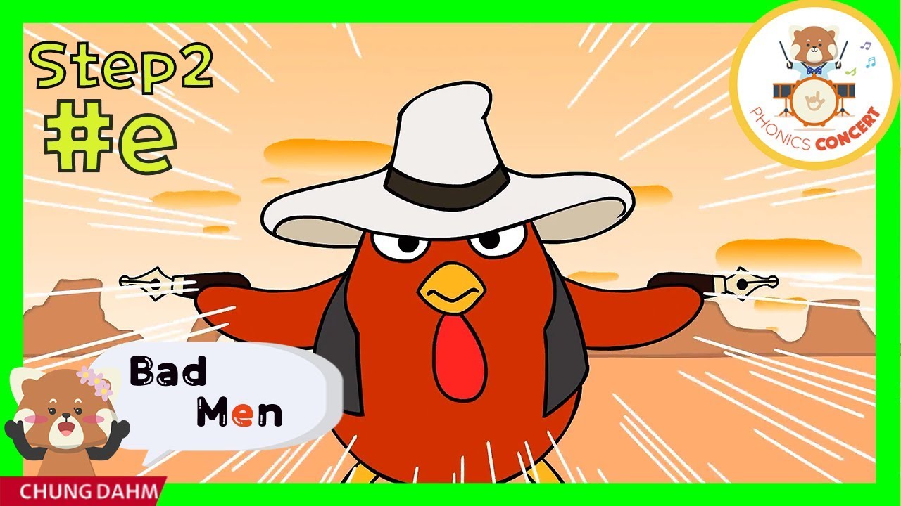 Animation | Step 2 | 파닉스콘서트 | Story e | Bad Men | Phonics Concert - YouTube
