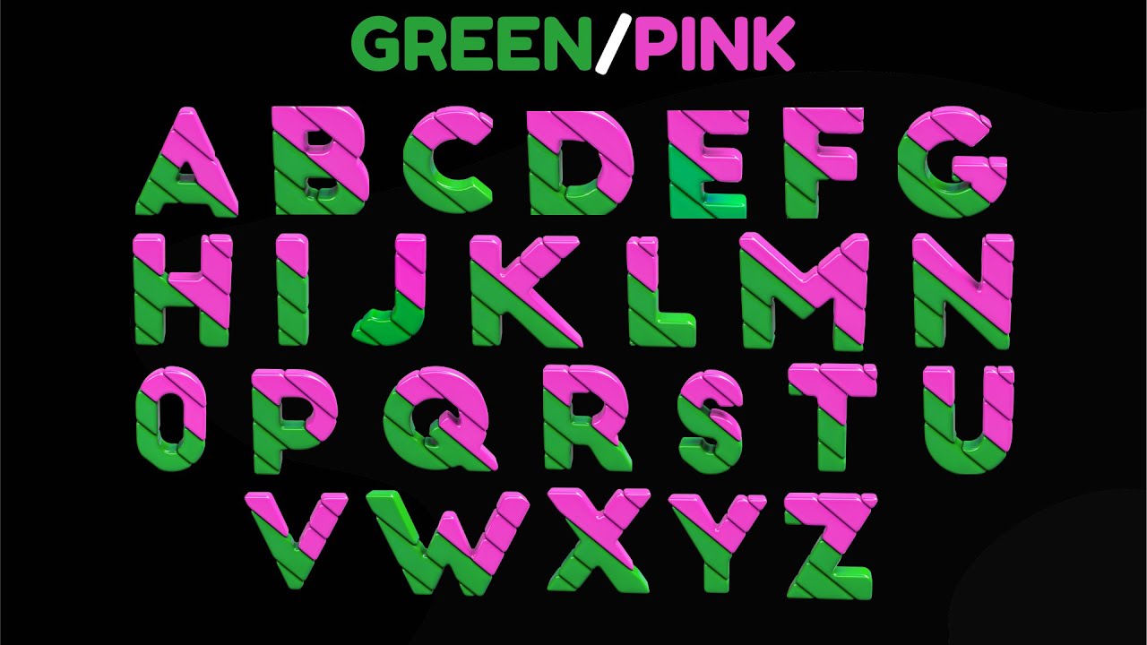 ABCD Alphabets IN DIFFERENT COLORS - YouTube
