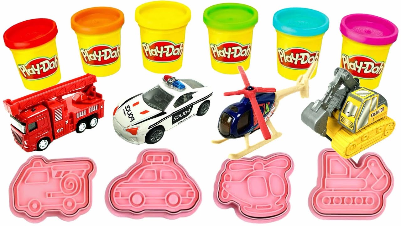 Learn and Make Playdoh Vehicles, Fire Truck, Ambulance Airplane ...