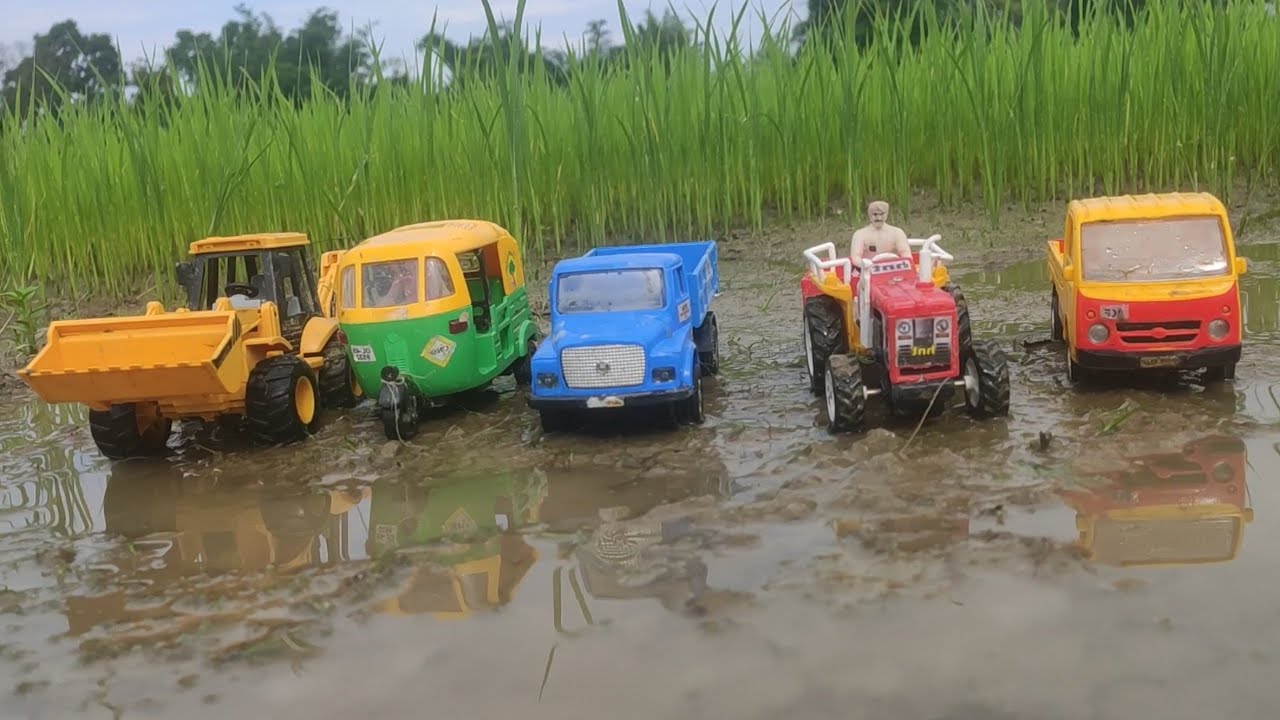 Jcb tractor toys kids video muddy tractor wash car wash. #truck # ...