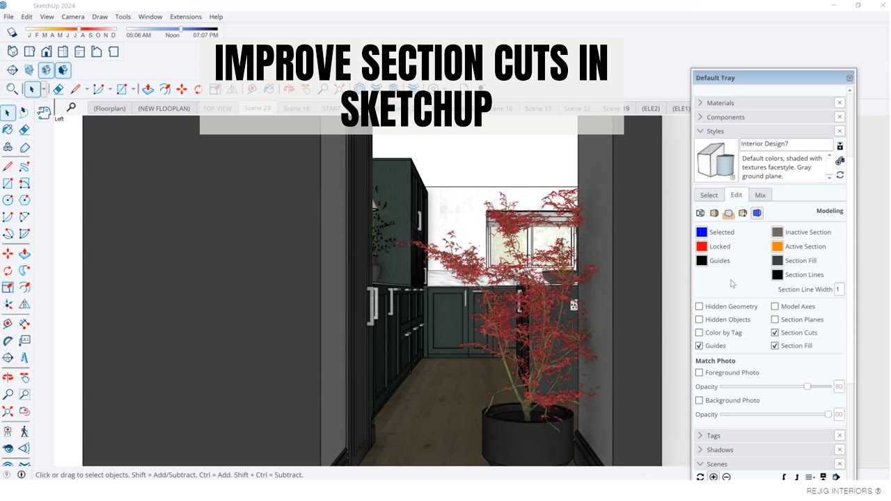 How To Improve The Look Of Section Cuts In Sketchup Rejig Interiors ...