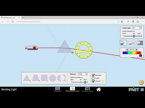 Bending Light || Percobaan Virtual menggunakan PHET Simulation - YouTube