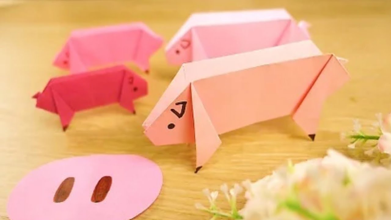 Cara Mudah Buat Origami Babi | Easy Origami Pig - YouTube