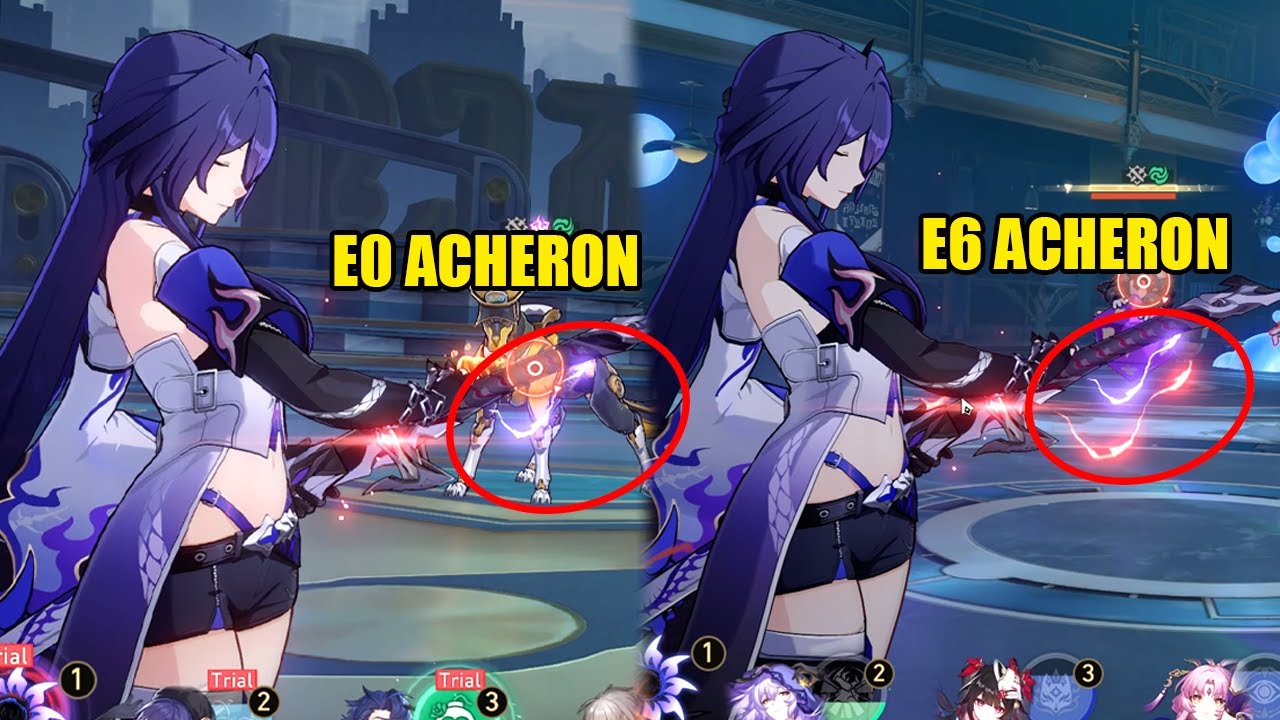 Difference Visual Effects Acheron E0 And E6 Youtube
