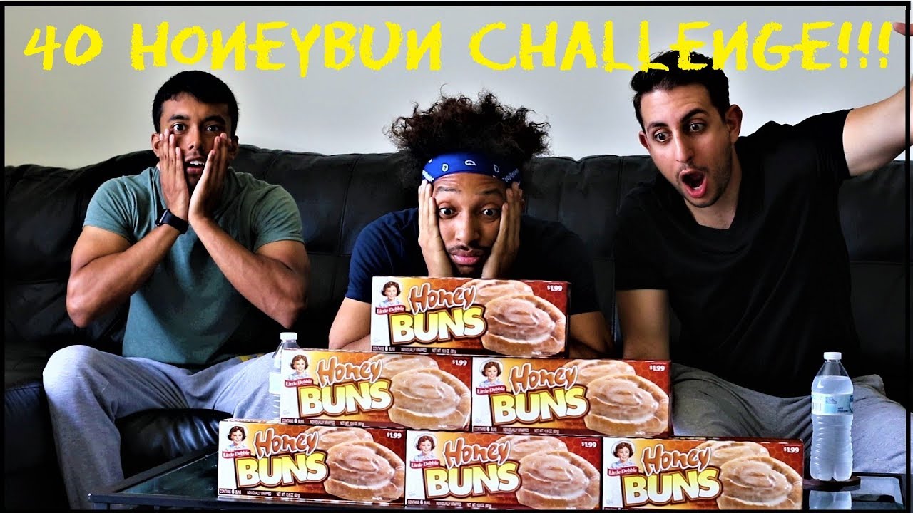 40 HONEY BUN CHALLENGE | Mukbang - YouTube