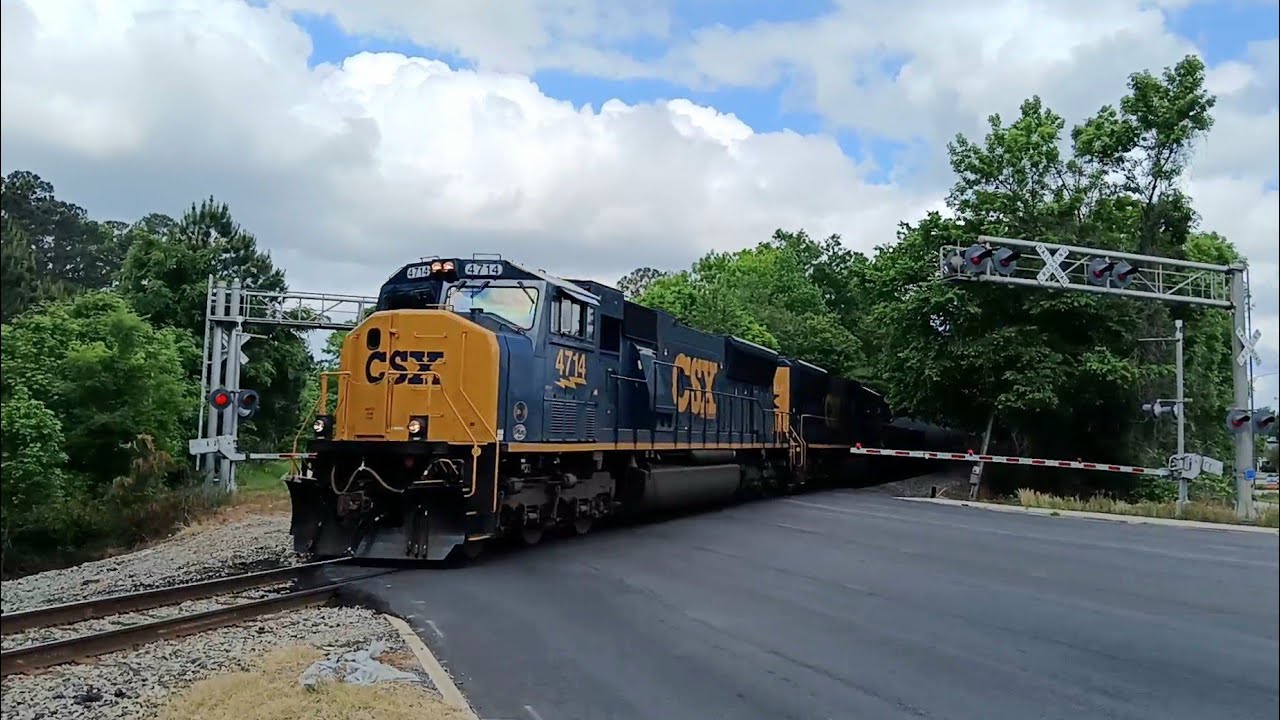 Duo CSX SD70MAC Locomotives Lead CSX Train L644 Across Saint Andrews ...