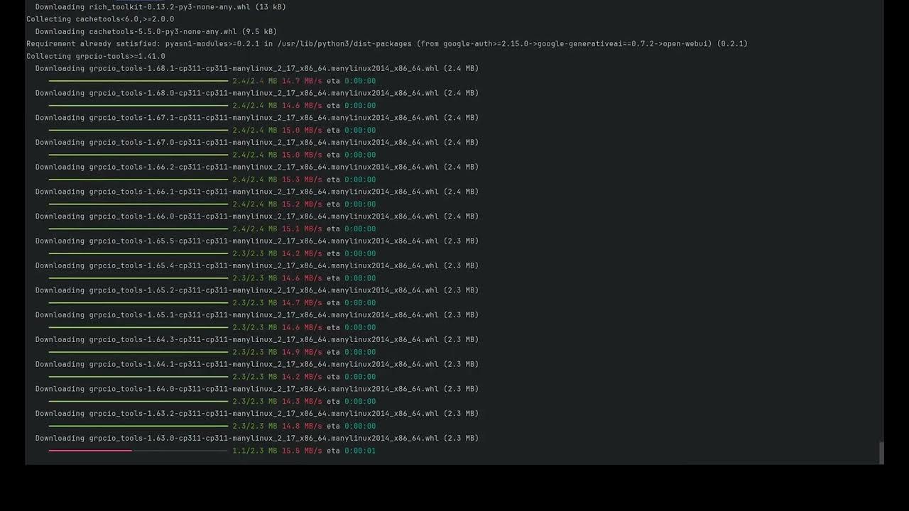 Installing OpenWebUI on a Linux terminal with Python3 PIP. Oddly ...
