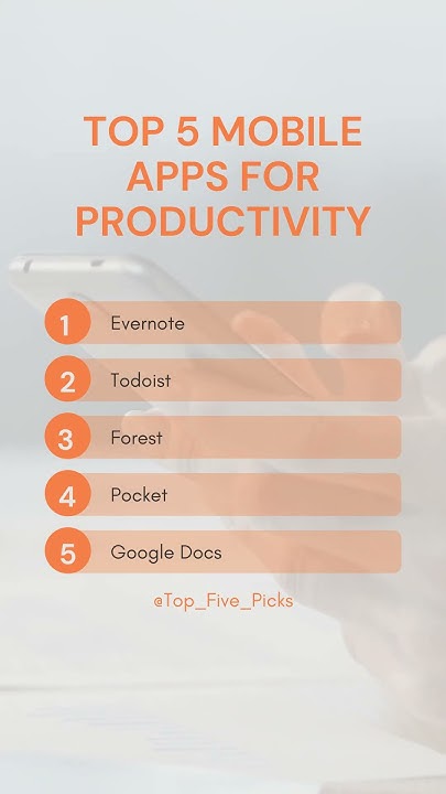 Top 5 Mobile Apps for Productivity | Top Five Picks - YouTube