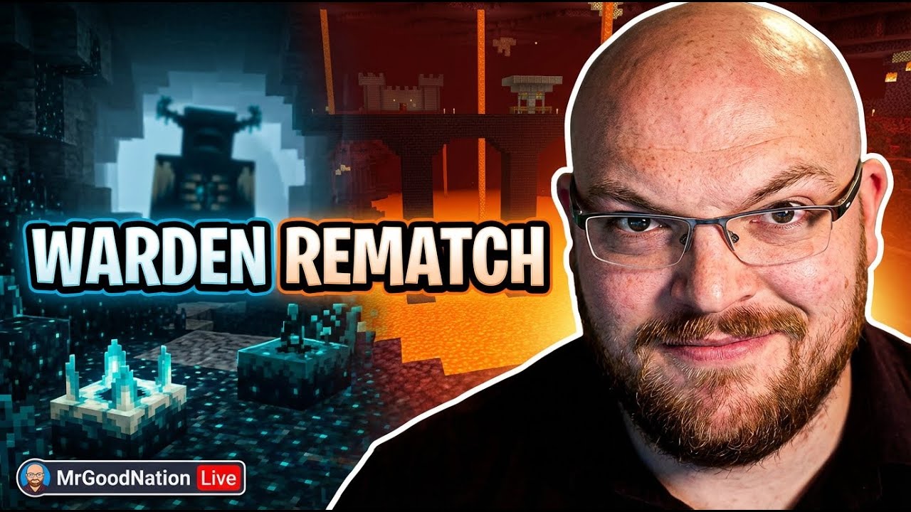 Warden Rematch + Nether Highway | Family Minecraft Part 7 Live - YouTube