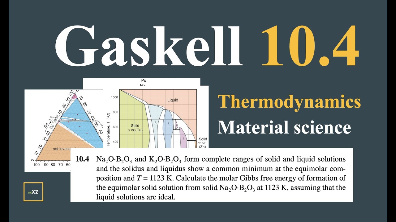 Gaskell 10.4 || Thermodynamics || Material Science || Solution ...