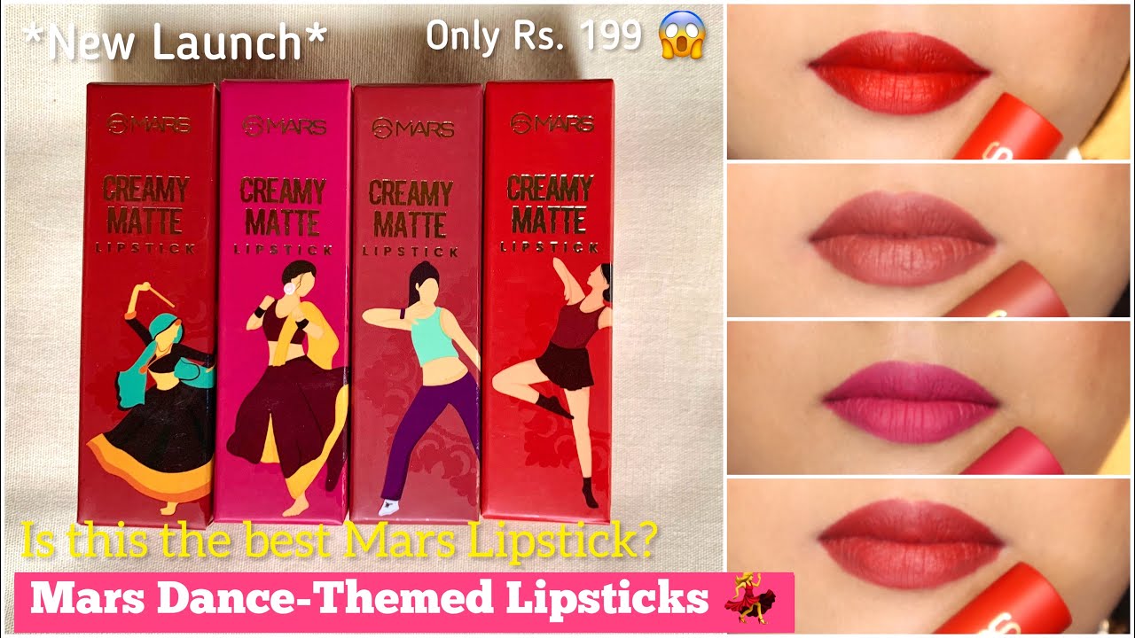Mars Creamy Matte Lipstick Review || Only Rs. 199 - YouTube