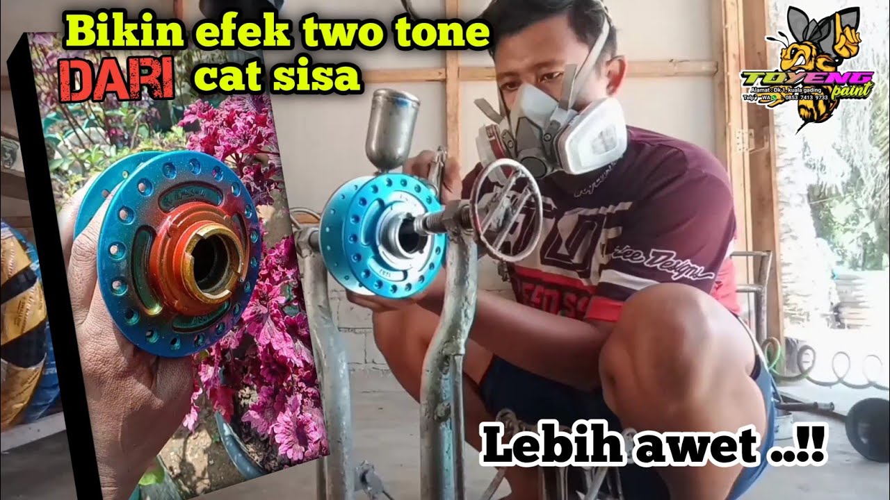 Bikin efek two tone pakai cat sisa, mantap mantap !!!! ~Toyeng_45 - YouTube