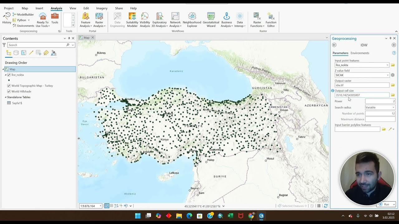 Arcgis pro Temel Eğitim (28) IDW analizi - YouTube