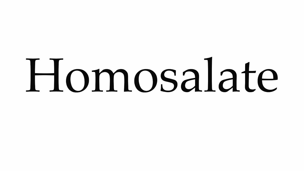 How to Pronounce Homosalate - YouTube