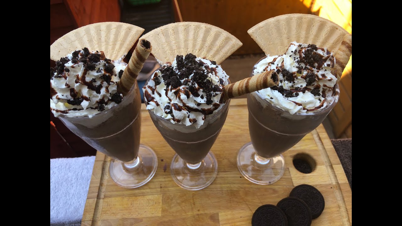 How To Make Thick Oreo Vanilla Ice Cream Milkshake Oreo Milkshake