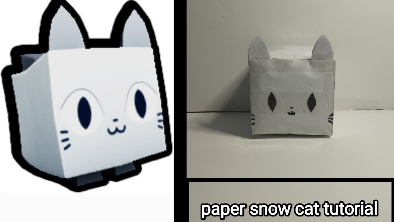 Paper Snow cat ( pet simulator X ) - YouTube