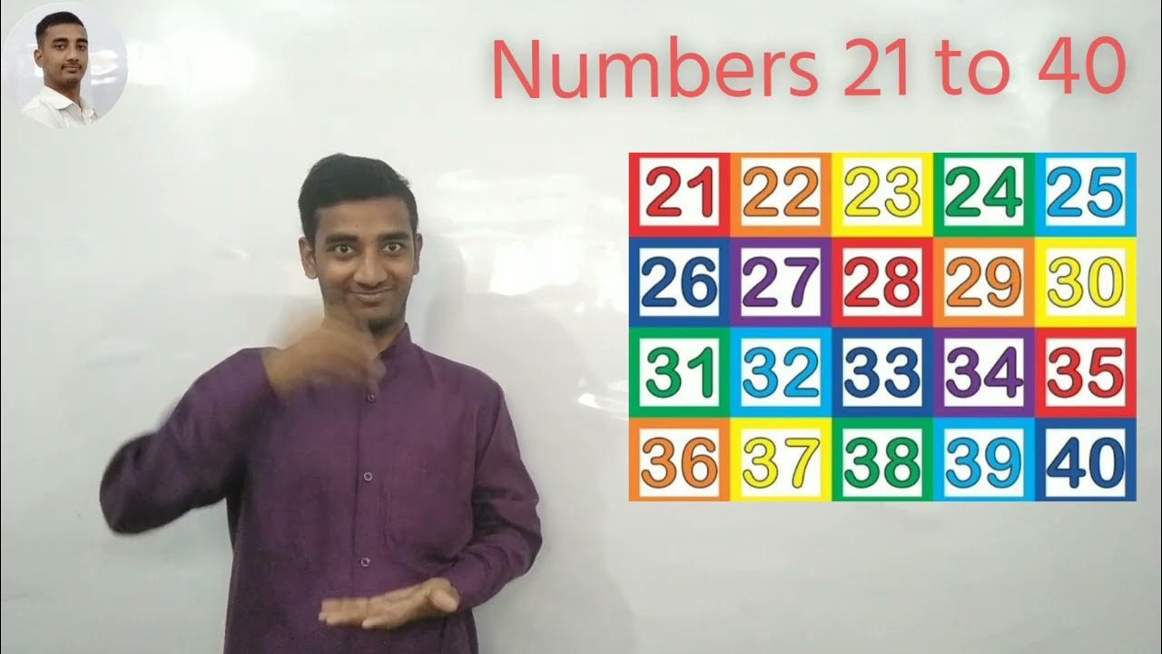 Learn ( numbers 21to 40 ) part - 2 . Indian sign language. I teach ...