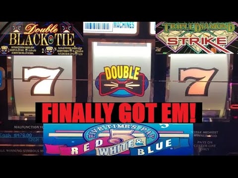 BOOM! FINALLY!! 5 TIMES PAY RED WHITE & BLUE + TRIPLE DIAMOND STRIKE ...