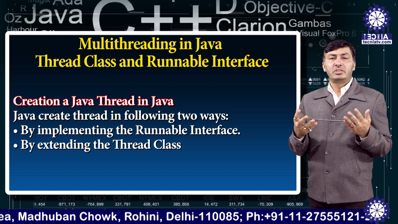 MCA || Dr. Vishal Khatri || Multi threading in Java || TIAS || TECNIA TV - YouTube