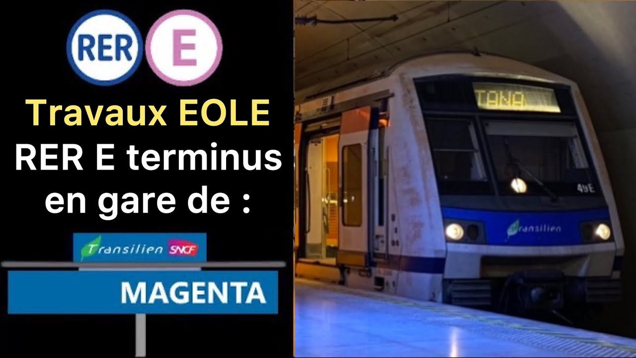 RER E terminus à Magenta (MI2N Eole et Z 50000) - YouTube