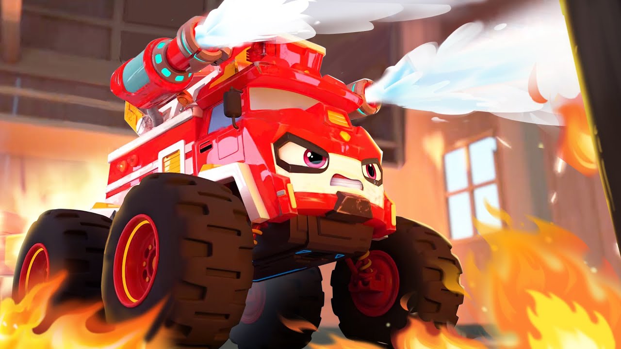 MONSTER FIRE TRUCK Keeps You Safe | Vehicles Song | Kids Songs ...