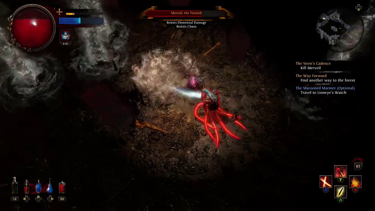 Path of exile Xbox one gameplay act 1 boss fight. - YouTube