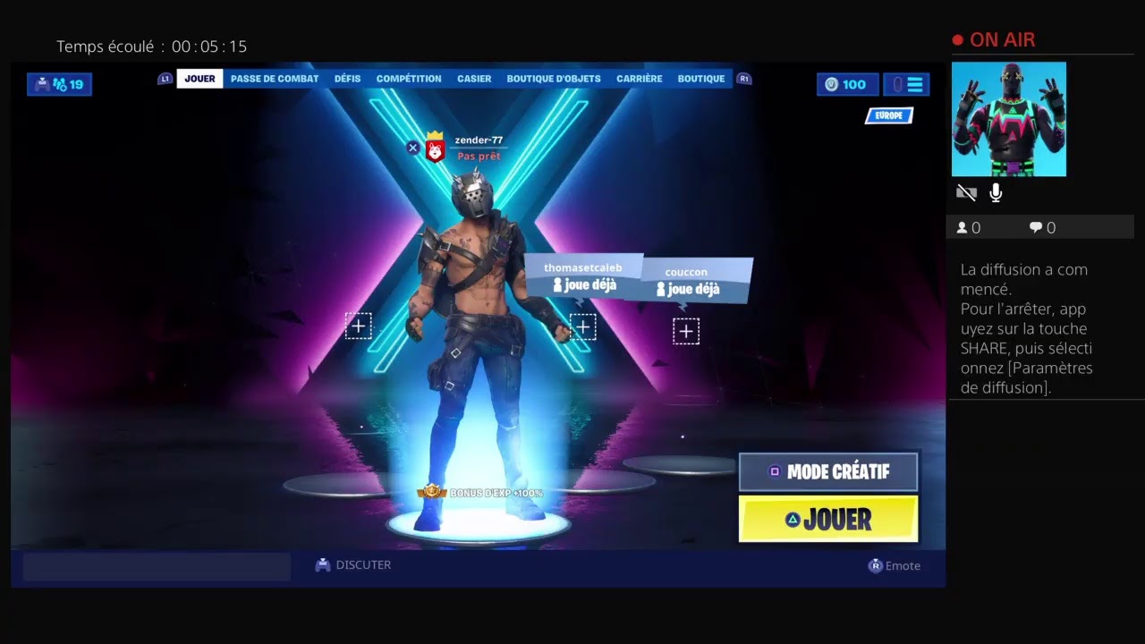 Live fr fortnit venez jouer ave moi:} - YouTube