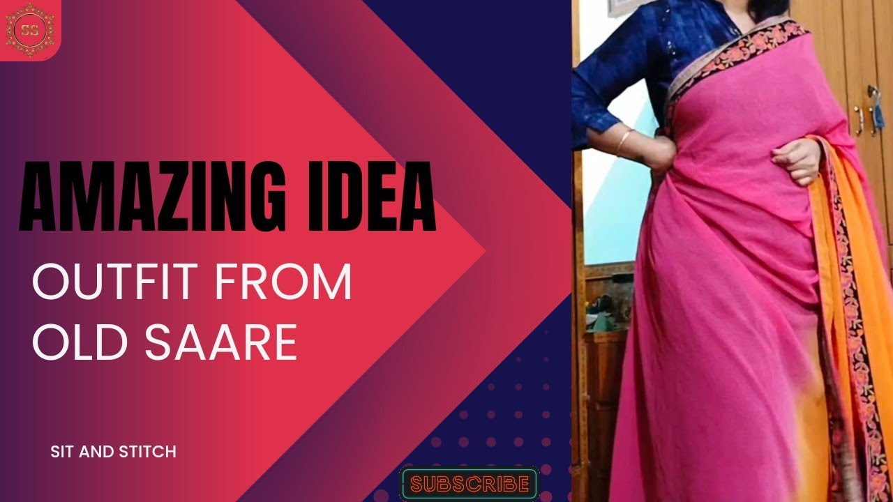 Making Outfit From Old Saare 💯👌🏻 | Best Use Of Half-N-Half saare🤩🤩🤩 ...