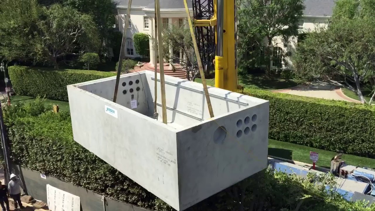 Placing electrical vault - YouTube