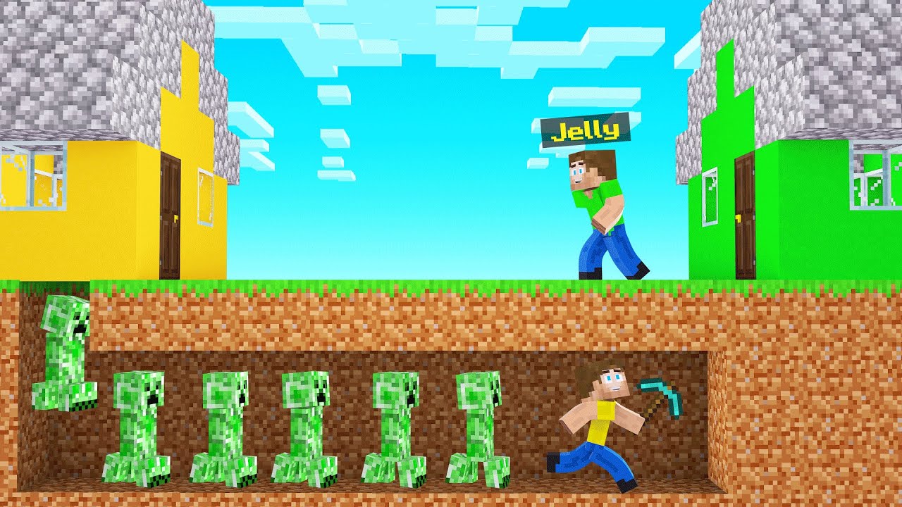 REVERSE CREEPER TROLL On Jelly In Minecraft! (Bee Town) - YouTube