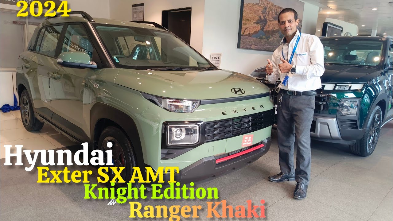 Hyundai Exter SX AMT Knight Edition Review | Ranger Khaki Color – The ...