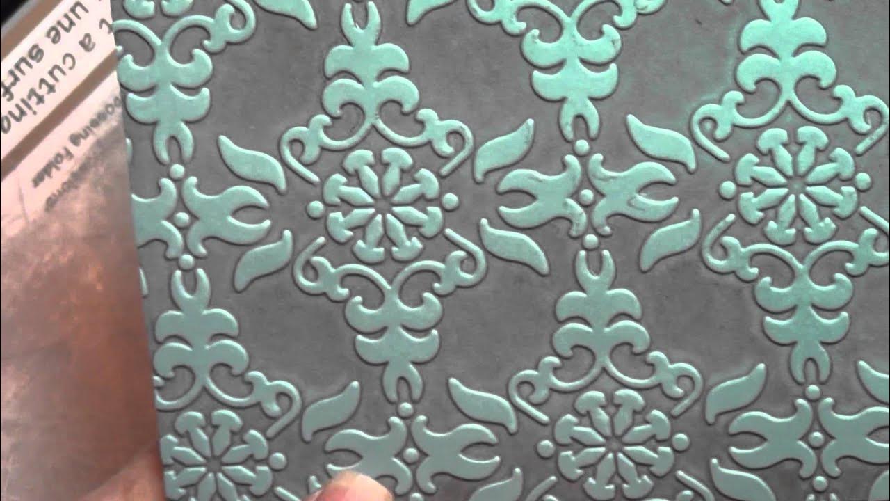 Brayer inside embossing folder - YouTube