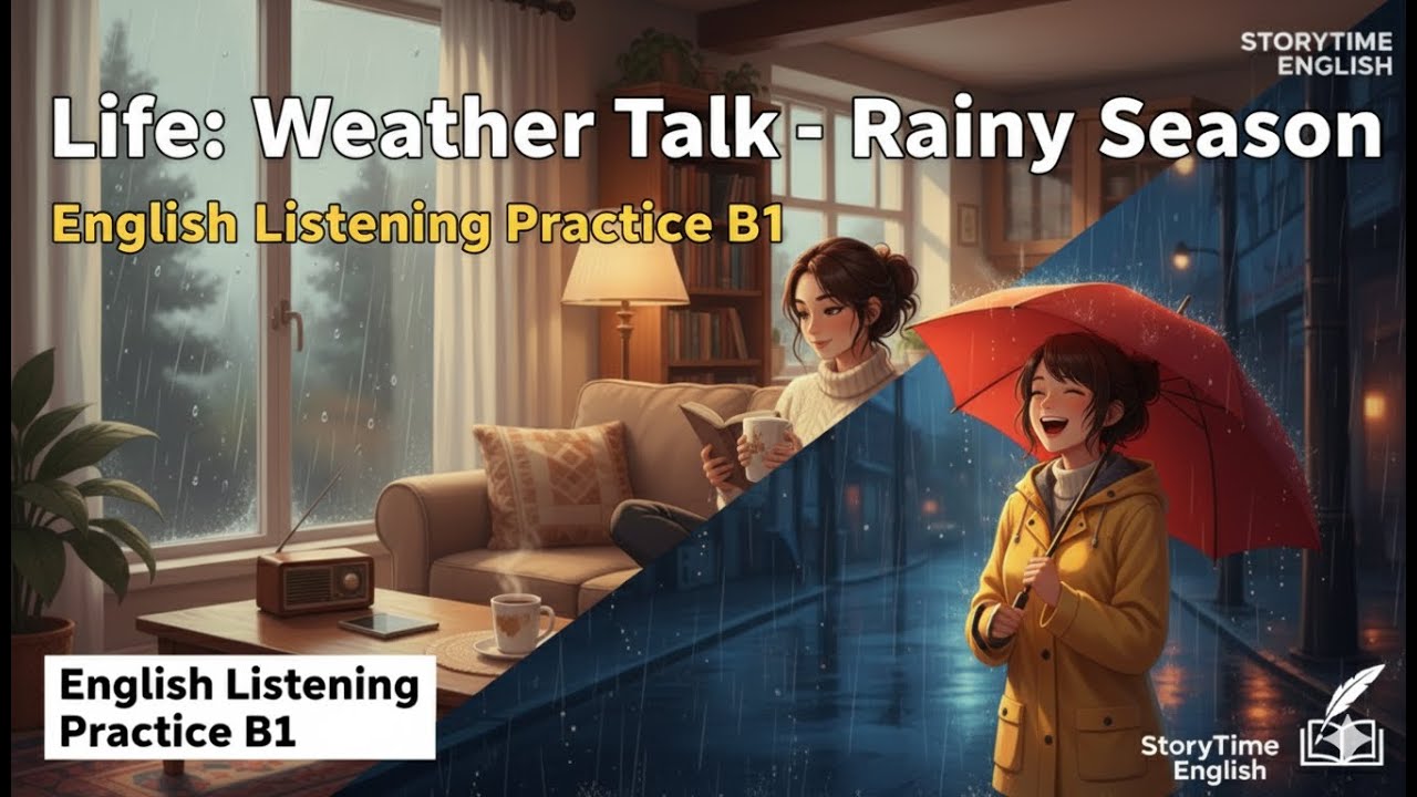 English Conversation: Talking About Rainy Weather (B1 Listening ...