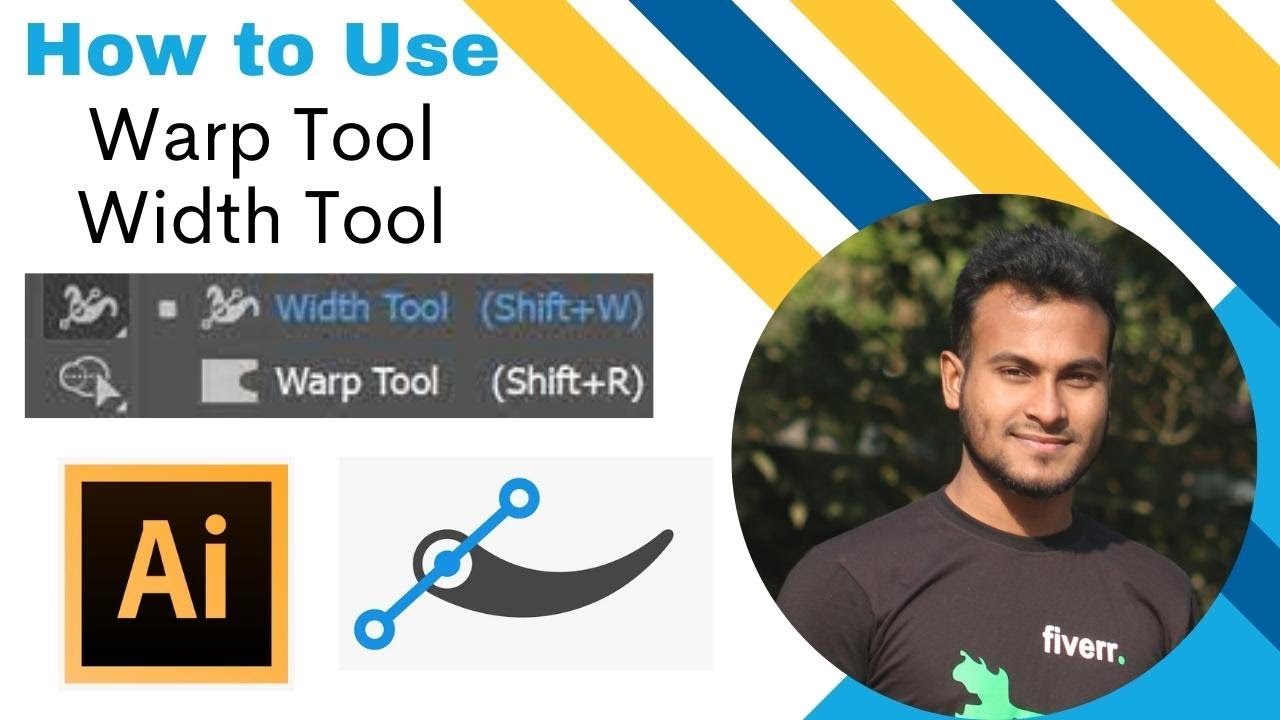How to Use Adobe Illustrator Warp Tool | Width Tool - YouTube