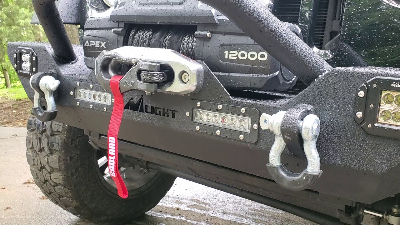 Nilight front bumper Nilight bumper Jeep JK front bumper - YouTube