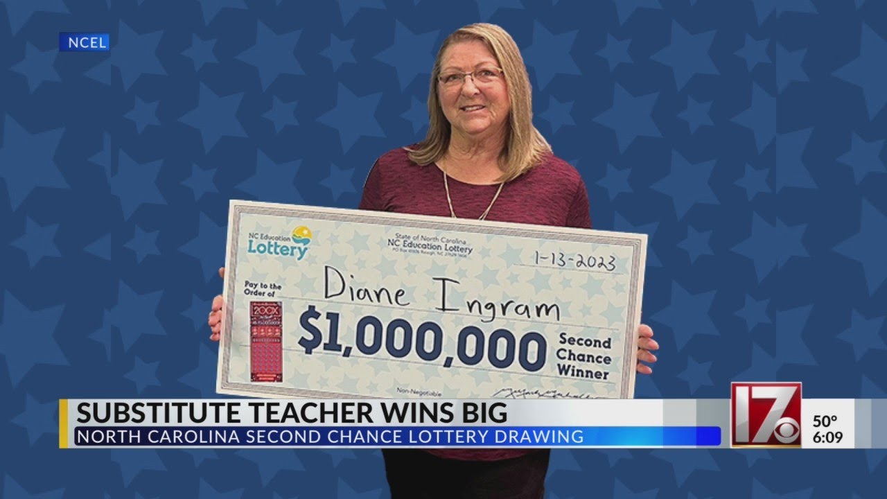 NC teacher wins $1 million in 2nd chance lottery drawing - YouTube