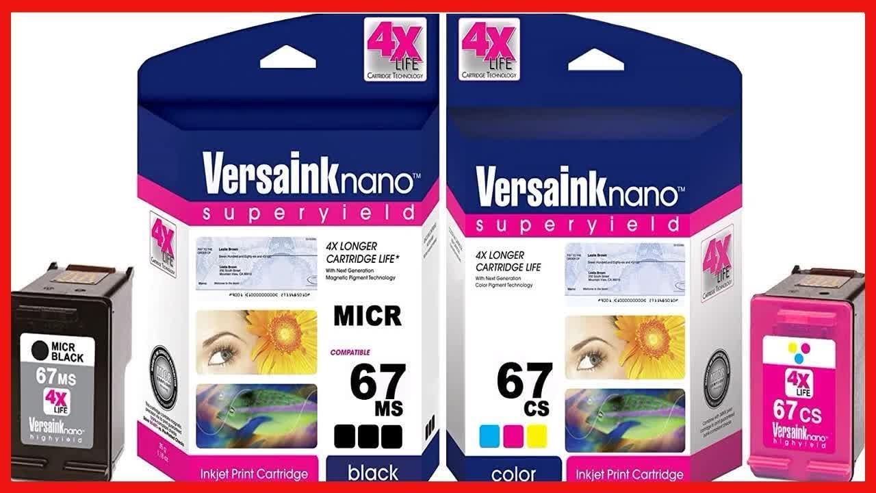 VersaInk-Nano HP 67 MS MICR Black Ink Cartridge for Check Printing ...