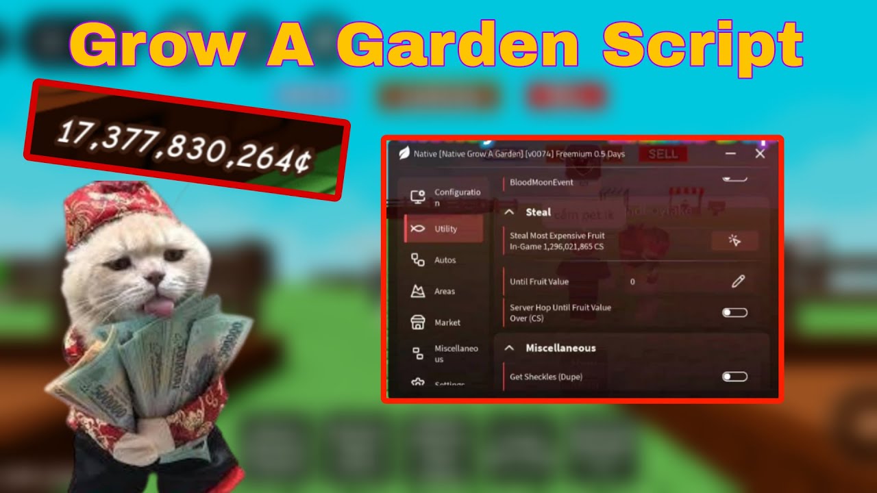[Patched] Grow A Garden Script | Dupe Sheckles (Money) Vô Hạn Tiền ...