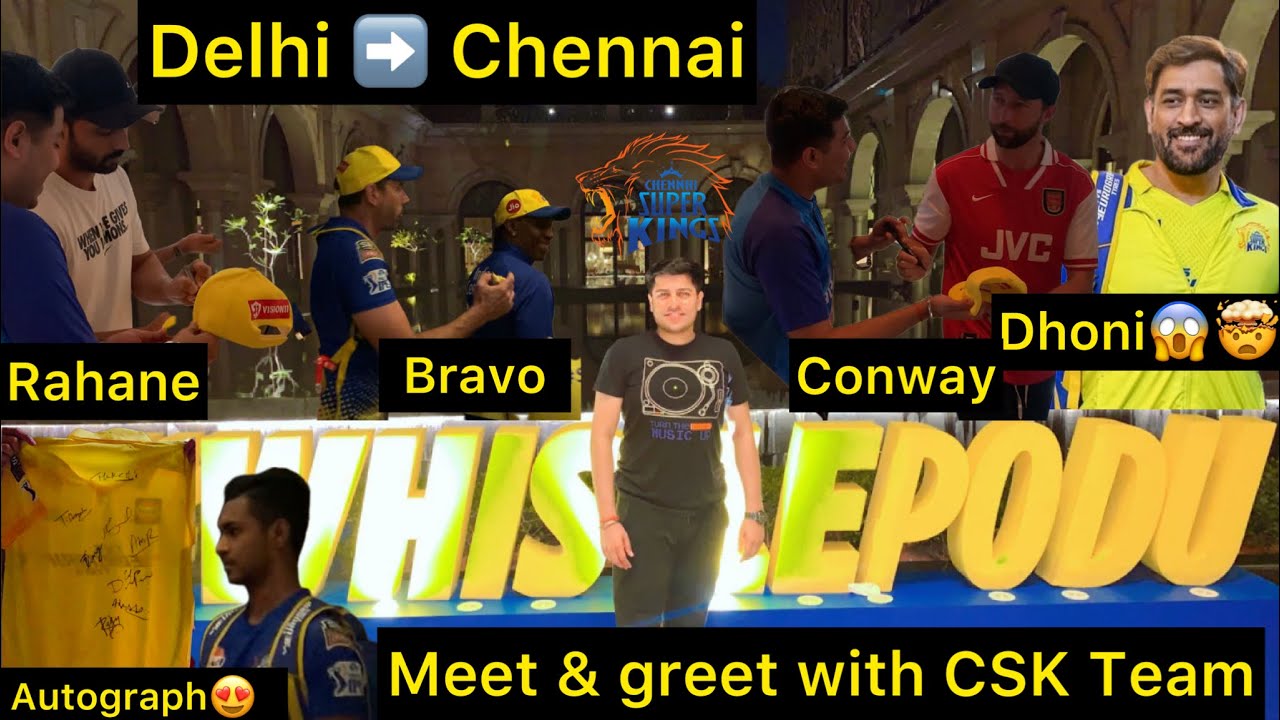 Delhi ️Chennai to meet DHONI😍| CSK Team Meet up | Rahane, Conway, Bravo ...