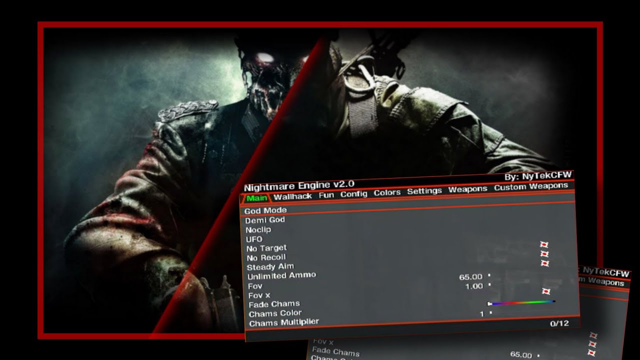 NIGHTMARE ENGINE V2 - BLACK OPS ZOMBIE/CAMPAIGN [HEN/CFW] - YouTube