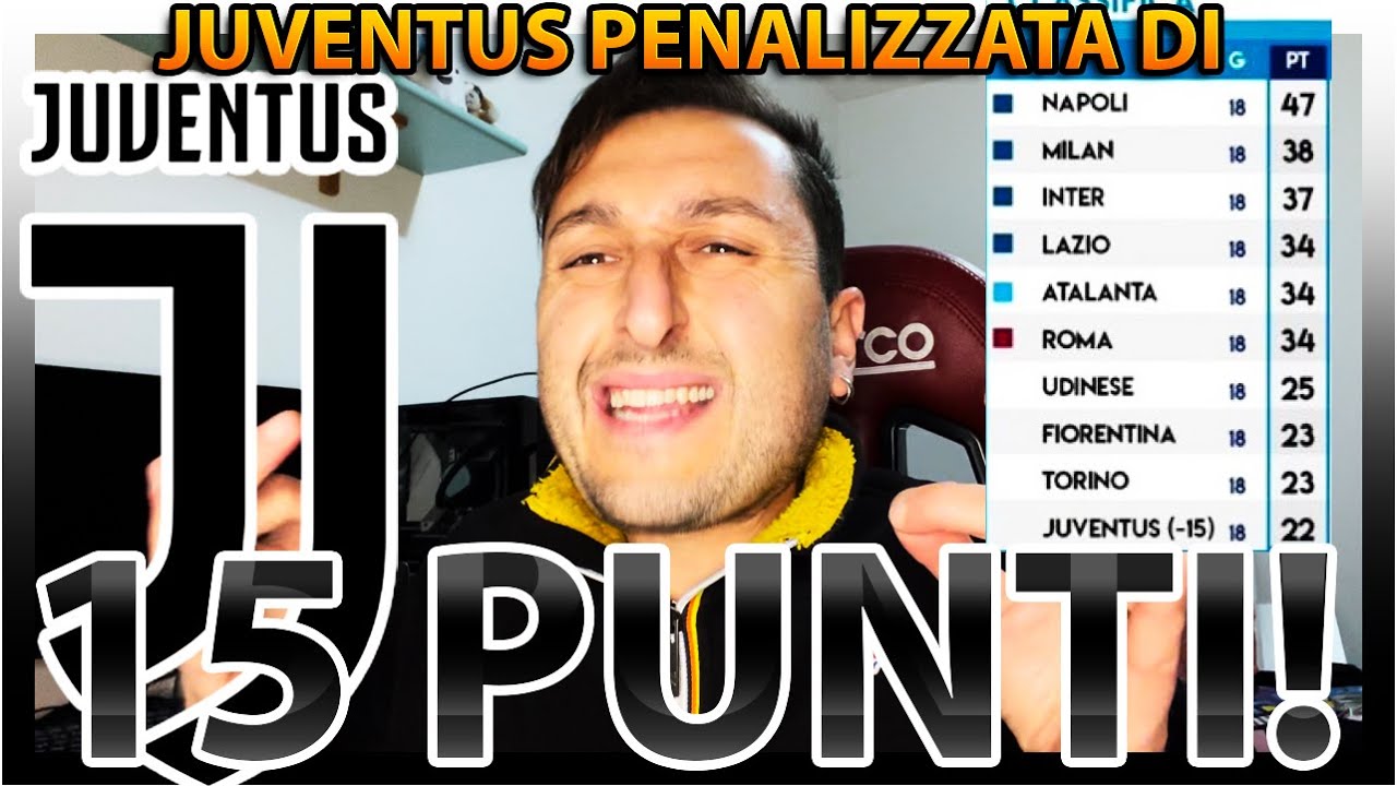 😱 Clamorosooo‼️ Juventus Penalizzata Di 15 Punti In Classifica Per Il
