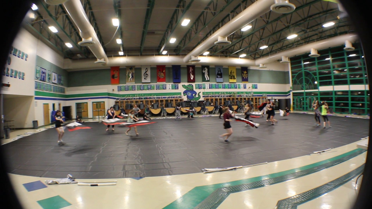 GVHS Winter Color Guard Rehearsal. Half run - YouTube