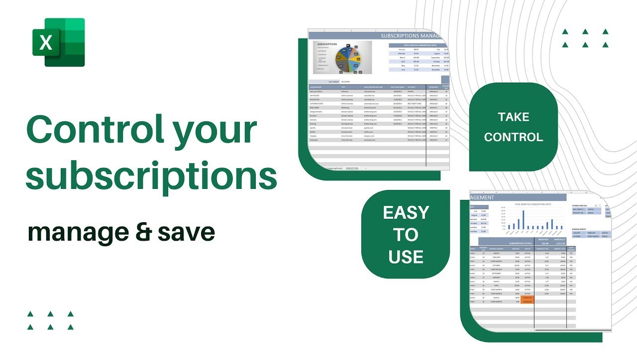 SUBSCRIPTIONS MANAGEMENT EXCEL TOOL - YouTube
