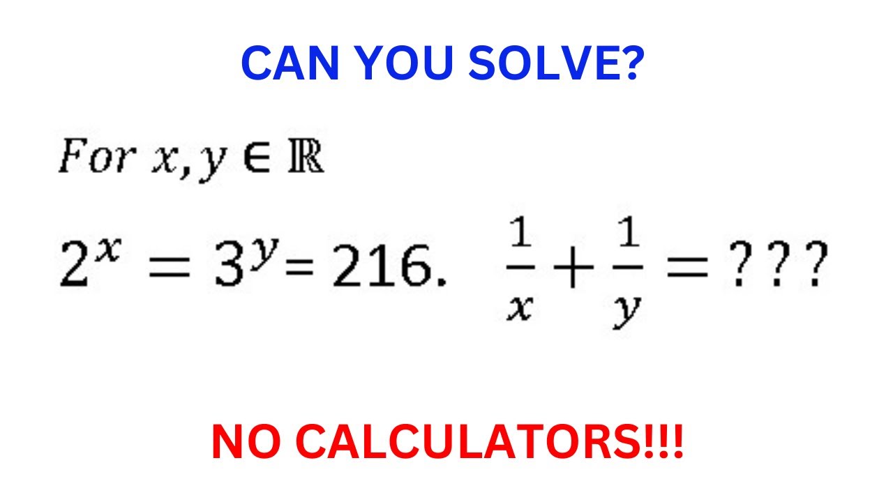 A very nice exponential problem | Can you solve? | Algebra - YouTube