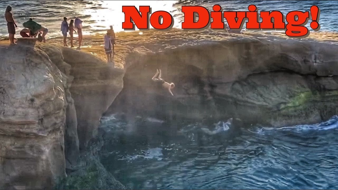 Cliff Diving youths at Sunset Cliffs - YouTube