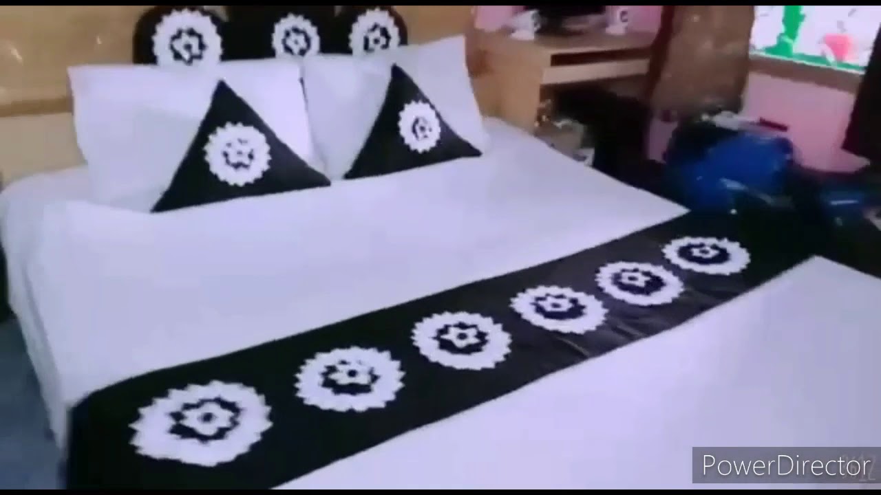 DIY-Easy way to make Bed sheet with runner and Pillow full set - YouTube